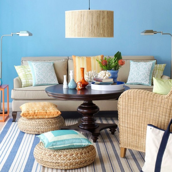 15 Chic and Colorful Spring Living Room Designs | HomeMydesign