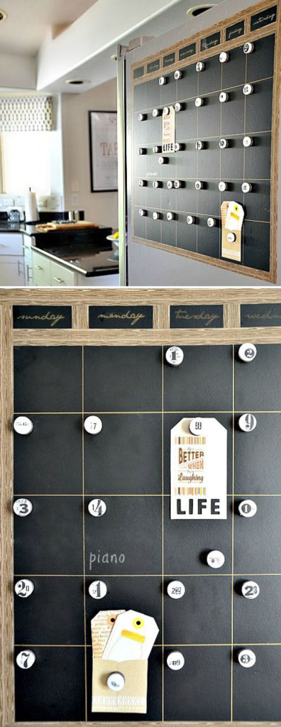15 Genius DIY Wall Calendar Projects | HomeMydesign
