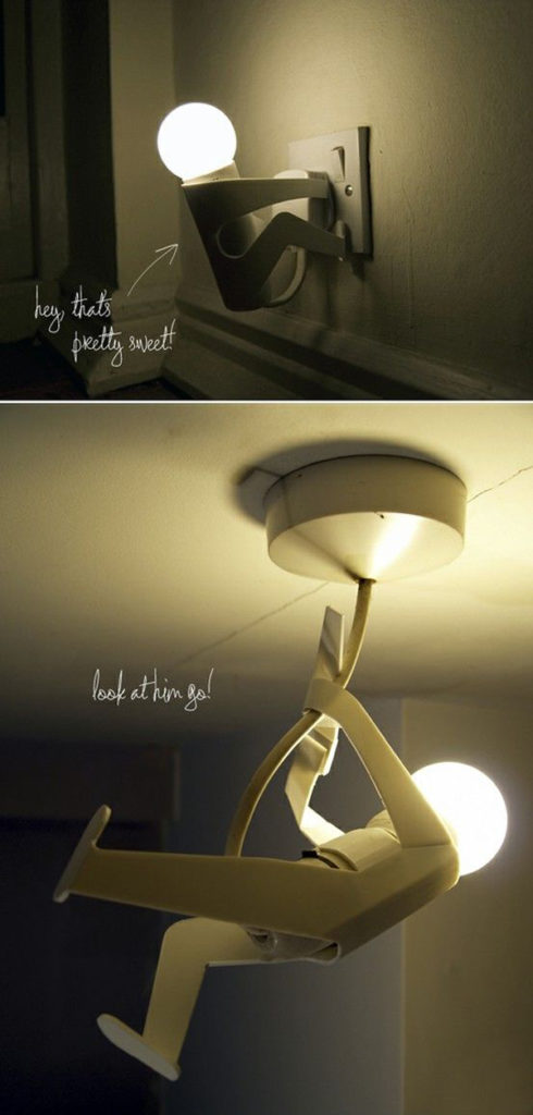 20 Creative DIY Art Stickman Lamps With Unique Shape | HomeMydesign