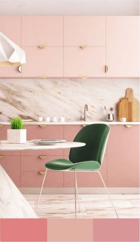 21 Cute Pink Kitchen Designs To Get Inspired | HomeMydesign
