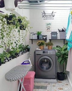 10 Minimalist Laundry Room Design With Natural Accents | HomeMydesign