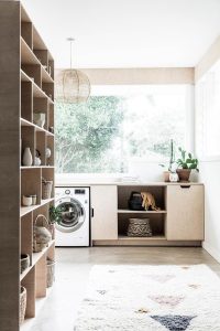 20 Minimalist Japandi Laundry And Drying Room Ideas | HomeMydesign