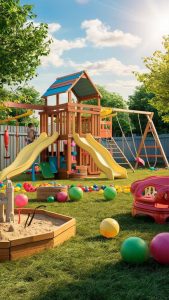 20 Fun And Colorful Playground Ideas In The Backyard | HomeMydesign