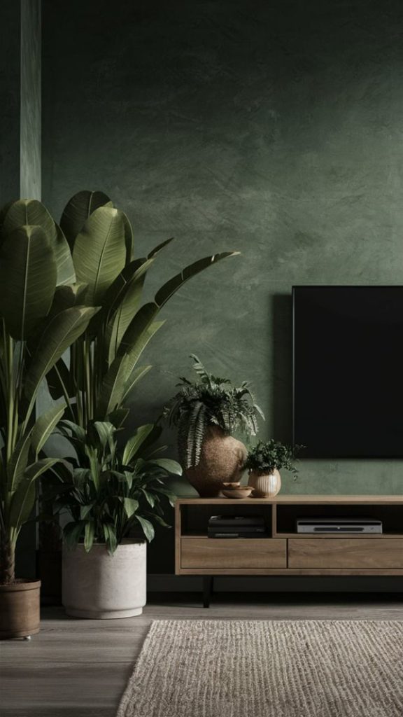20 Fresh Indoor Plants Decor For TV Stand | HomeMydesign
