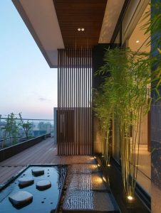 20 Cool Balcony Pond Ideas For Apartment | HomeMydesign
