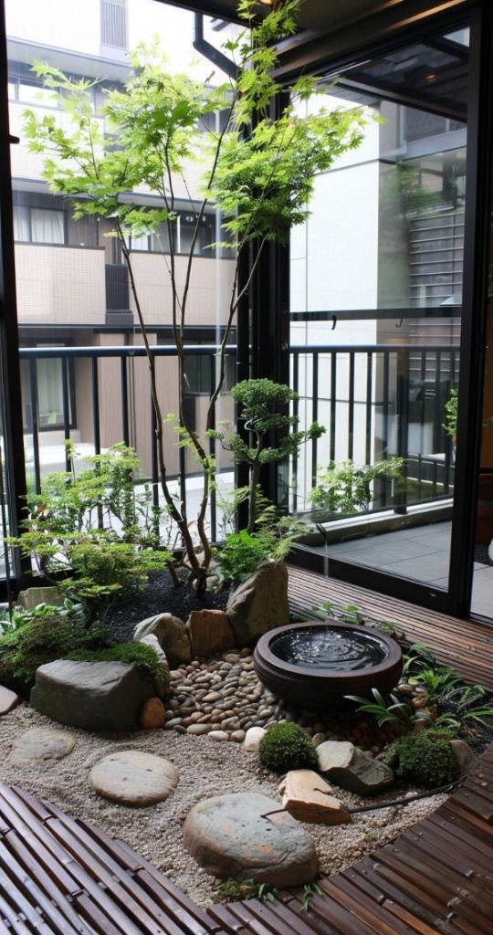 20 Cool Balcony Pond Ideas For Apartment | HomeMydesign