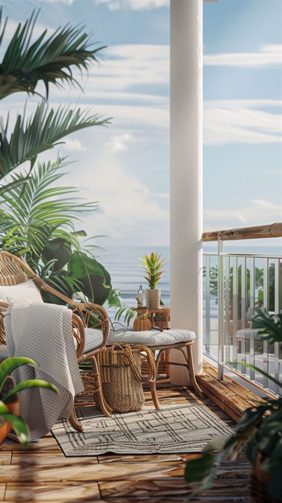 23 Tropical Balcony Decor Ideas With Beach Vibes | HomeMydesign
